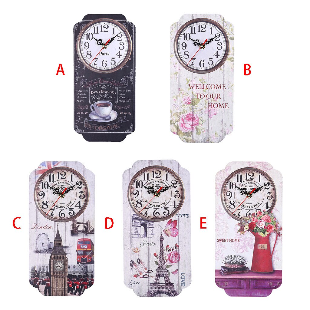 Wooden MDF Wall Clock Farmhouse Decor Wall Watch L... – Grandado