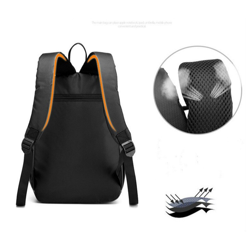 Reflective Strip School Backpack Outdoor Men Backp... – Grandado