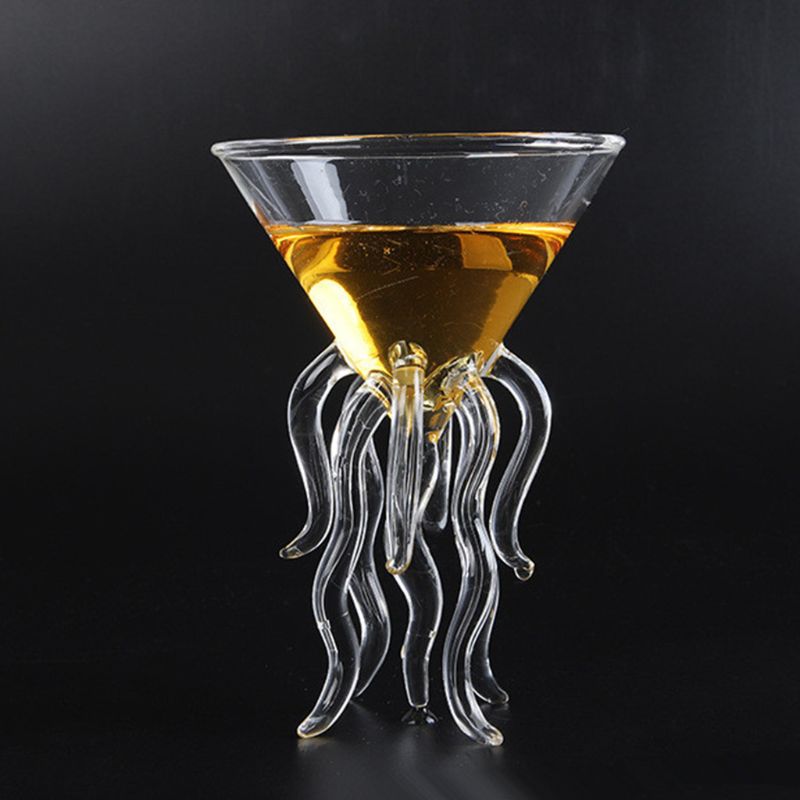 Octopus Cocktail Glass Transparent Jellyfish Glass... – Vicedeal