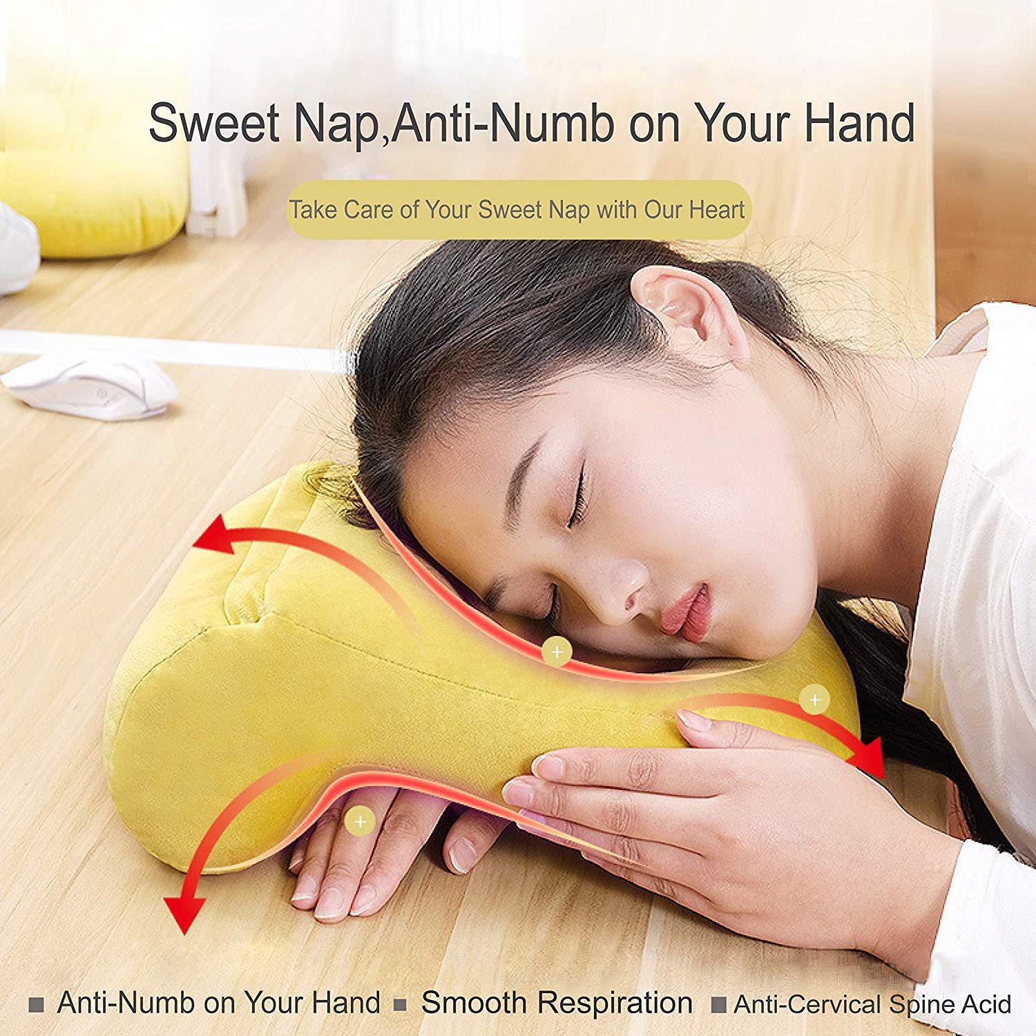 Desk Nap Sleeping Face Pillow with Arm Rest Nap Pi... – Grandado