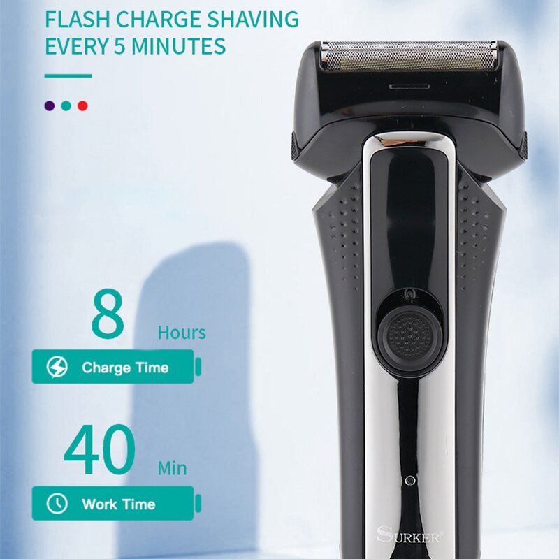 Powerful foil electric shaver beard electric razor... – Grandado