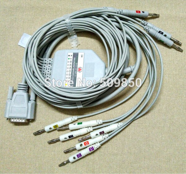 Eletrocardiograma Carewell EKG cable 10 lead ecg c... – Grandado