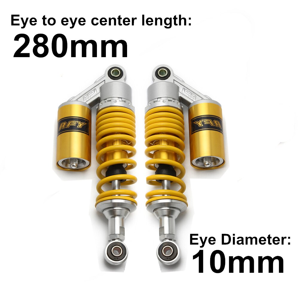 Yellow 280mm 320mm 340mm 380mm Motorcycle Air Shoc... – Vicedeal