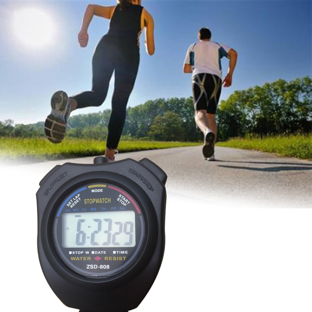 Waterdichte Digitale LCD Sport Stopwatch Chronogra... – Vicedeal