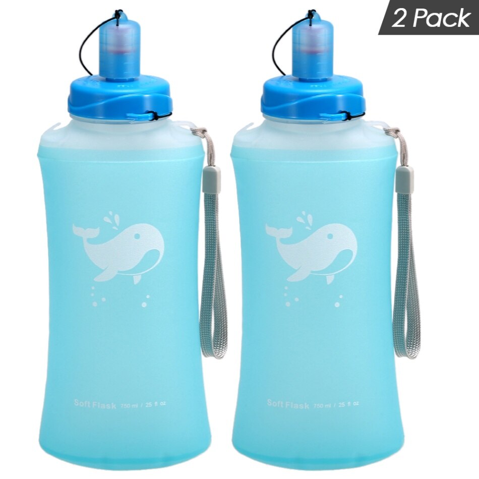 2 Pack 750ml Soft Hydration Flask Ultralight TPU S... – Grandado