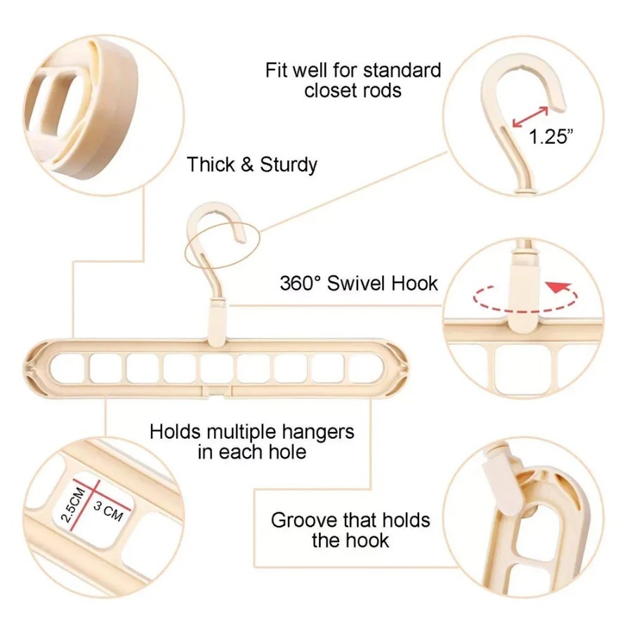 2/5pcs Magic Multi-port Support hangers for Clothe... – Grandado