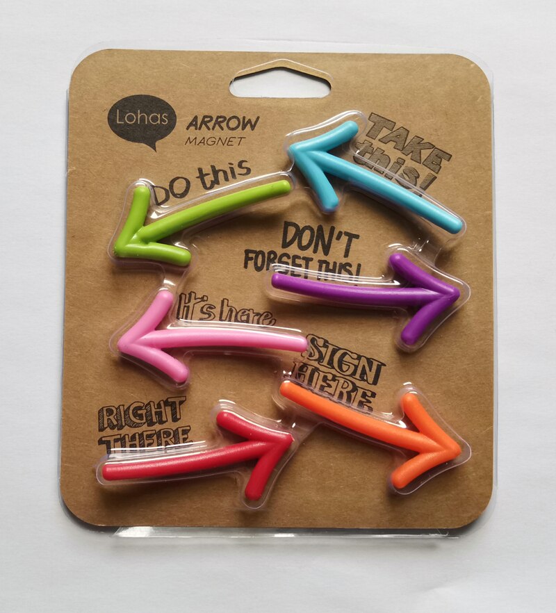 6Pcs Fridge Magnets Cartoon Balloon Arrow Note Pho... – Grandado