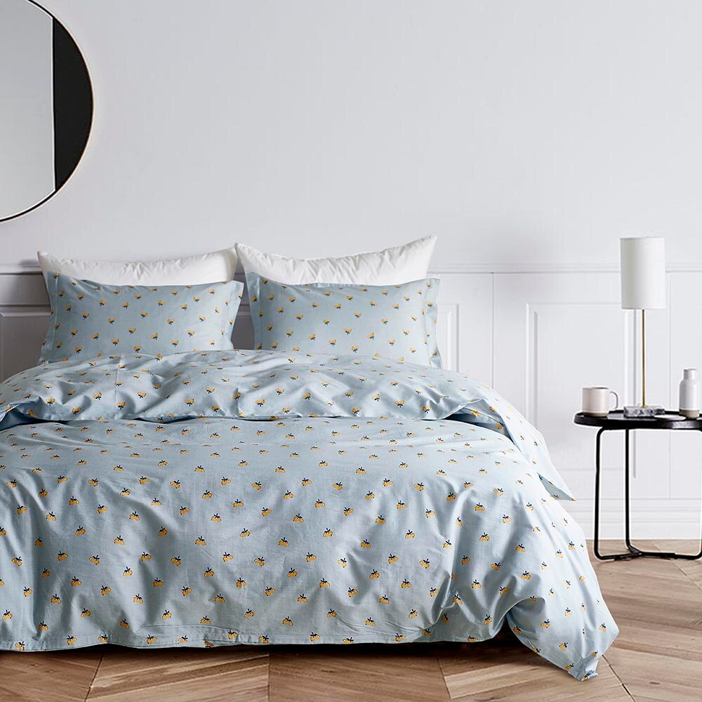 NIOBOMO Luxury duvet cover set cotton bedding with... – Vicedeal