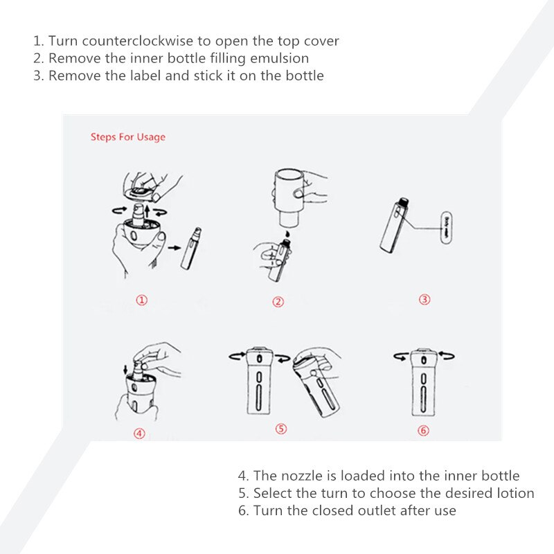 Draagbare Wassen Lotion Fles Draaien Shampoo Ronde... – Vicedeal