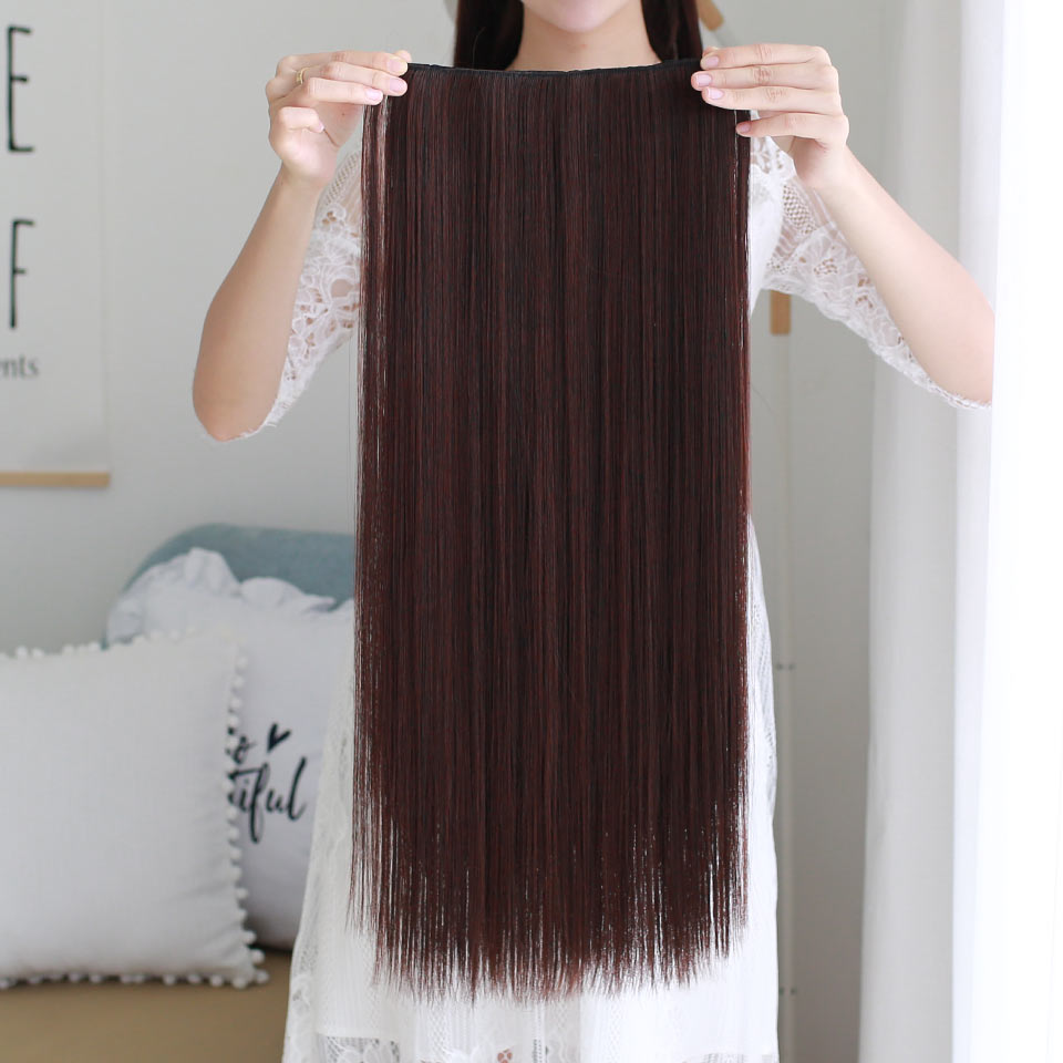 Sintético largo de la extensión del pelo postizo r... – Vicedeal