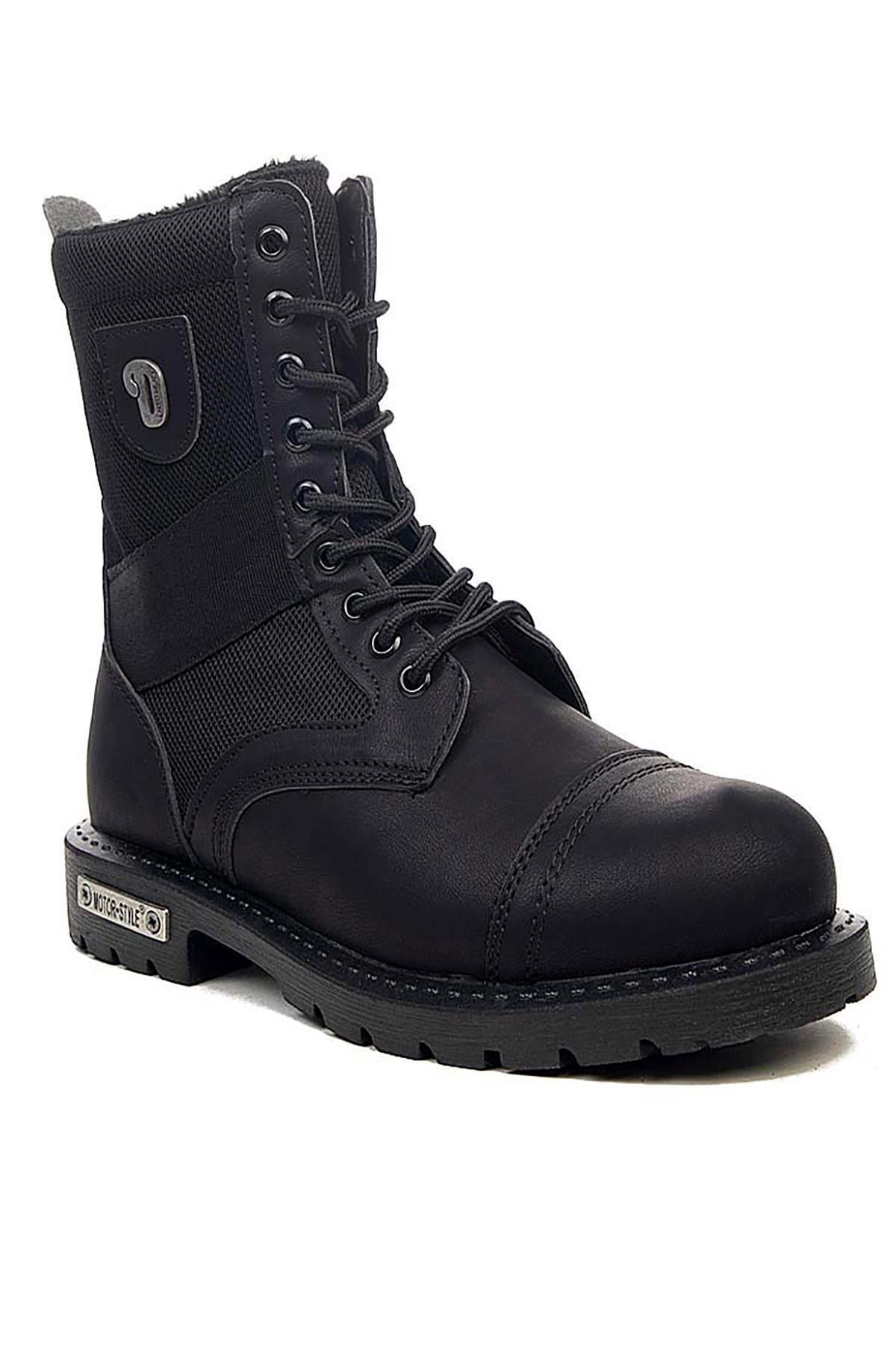 Männer der Winter PU Leder Radfahrer Stiefel matt ... – Grandado