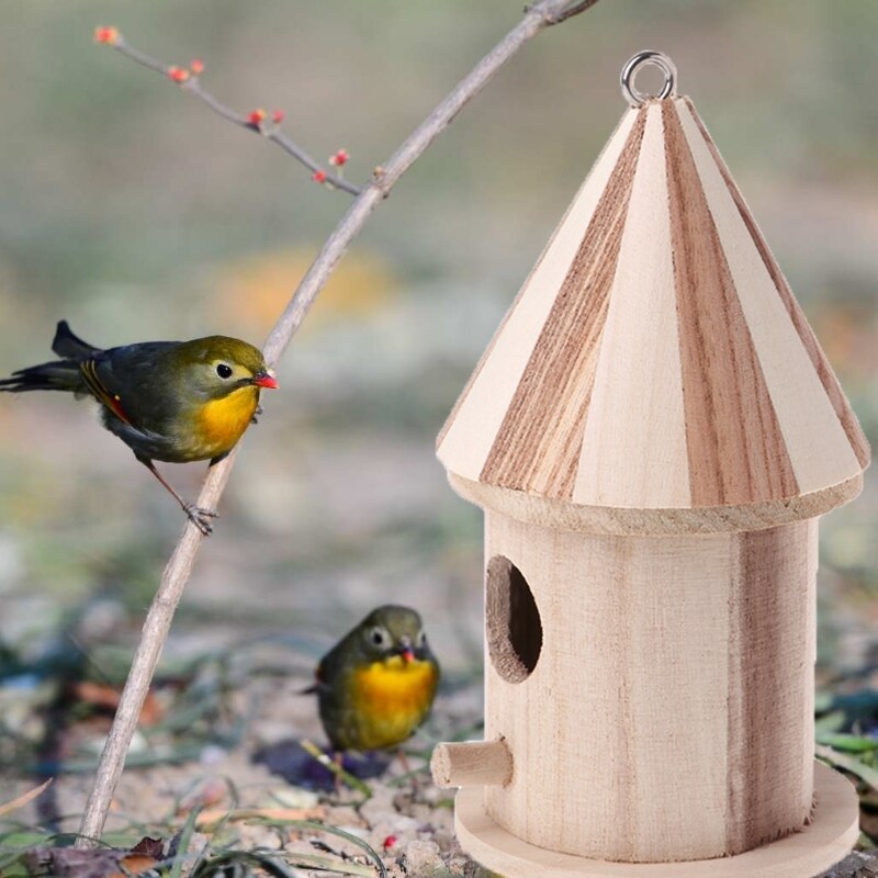 Wooden Nesting Nest Box Bird Cage House Small Bird Grandado 5773