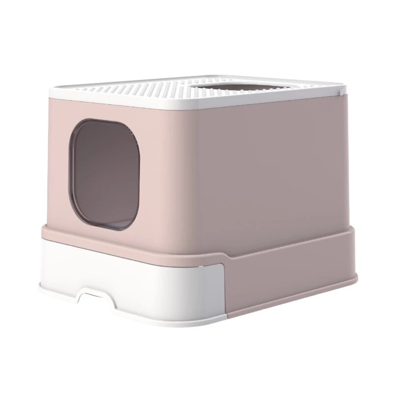 Double Door Of Fully Enclosed Cat Litter Basin Wit... – Vicedeal