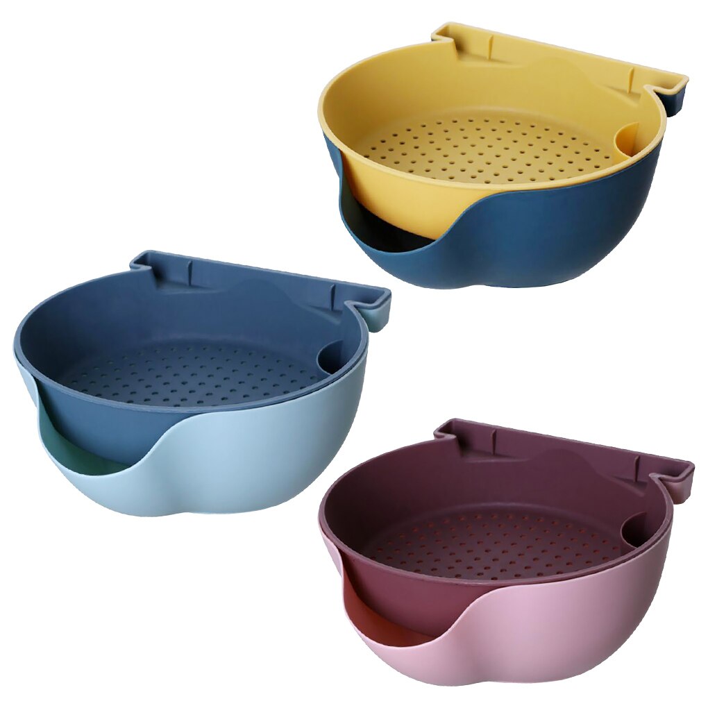 PP Colander Portable Double Layer Washable Sieve K... – Vicedeal
