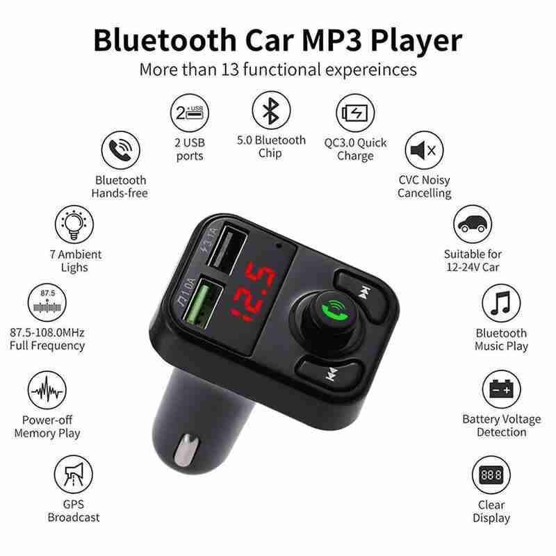 Bluetooth 5.0 Auto MP3 Speler Handsfree Auto Kit F... – Grandado