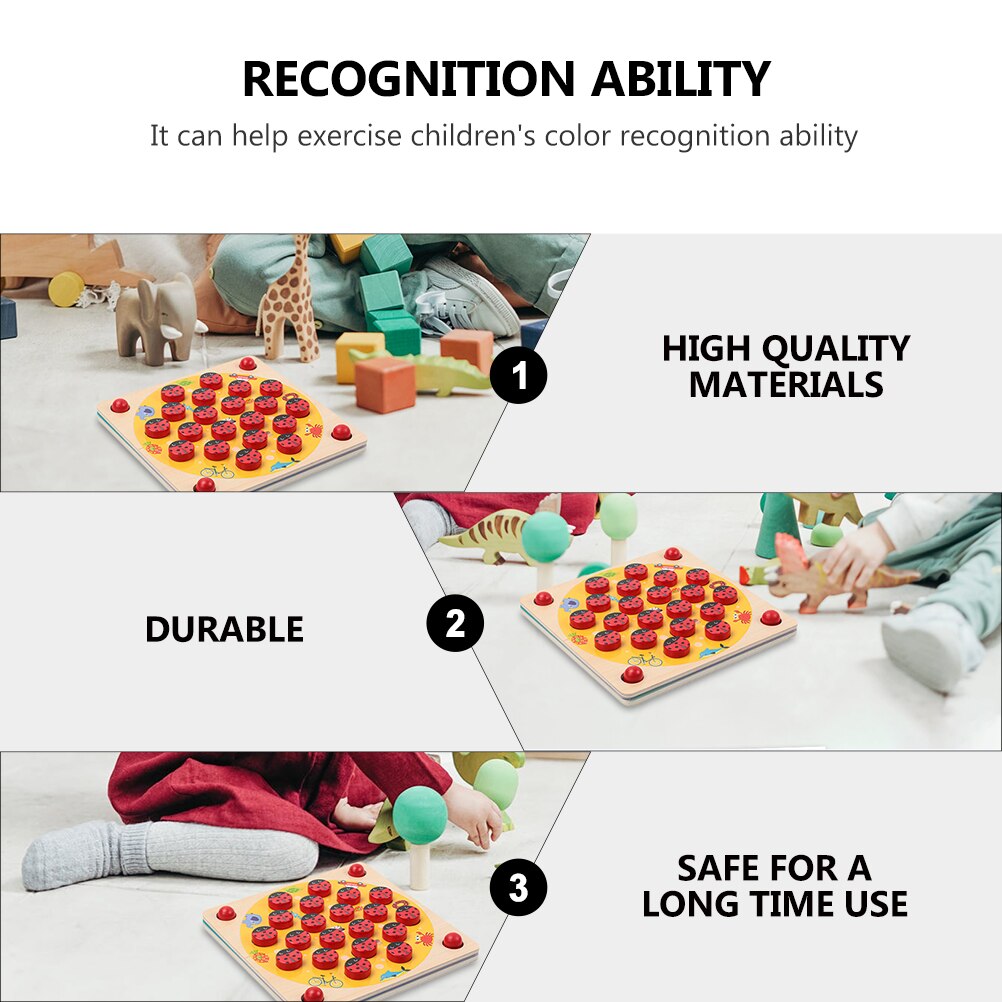 1 Set Wood Memory Game Color Memory Funny Block Bo... – Vicedeal