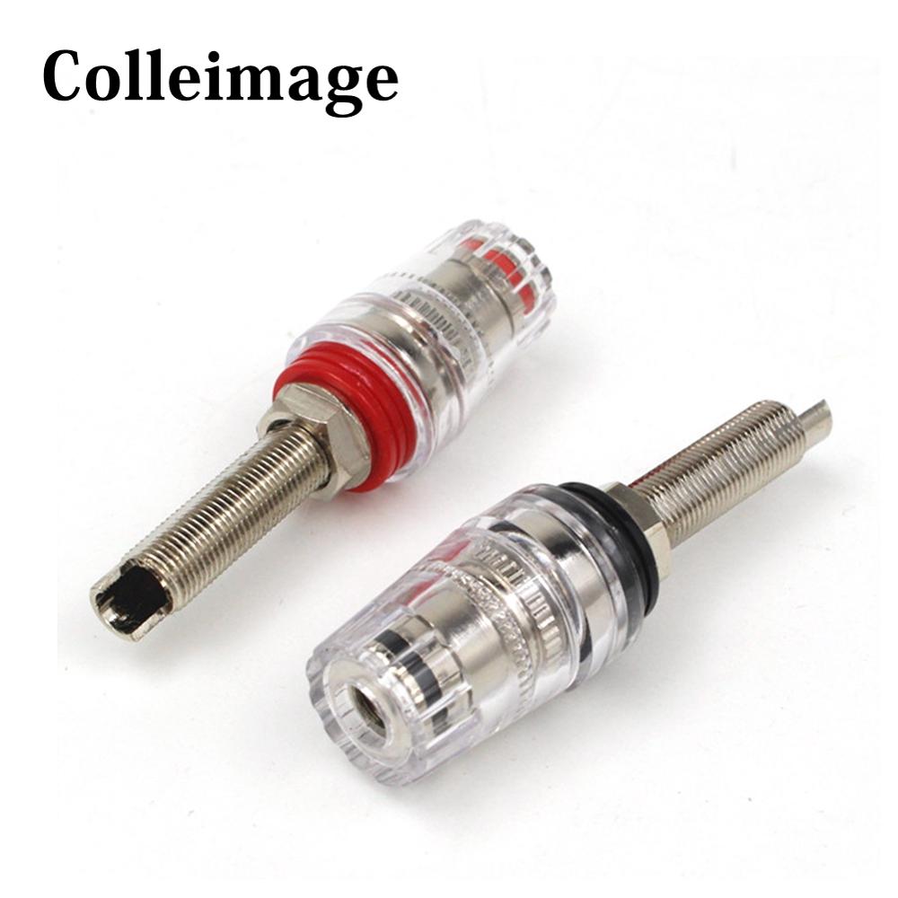HiFi 4PCS Rhodium Plated Long Binding Post Transpa... – Vicedeal