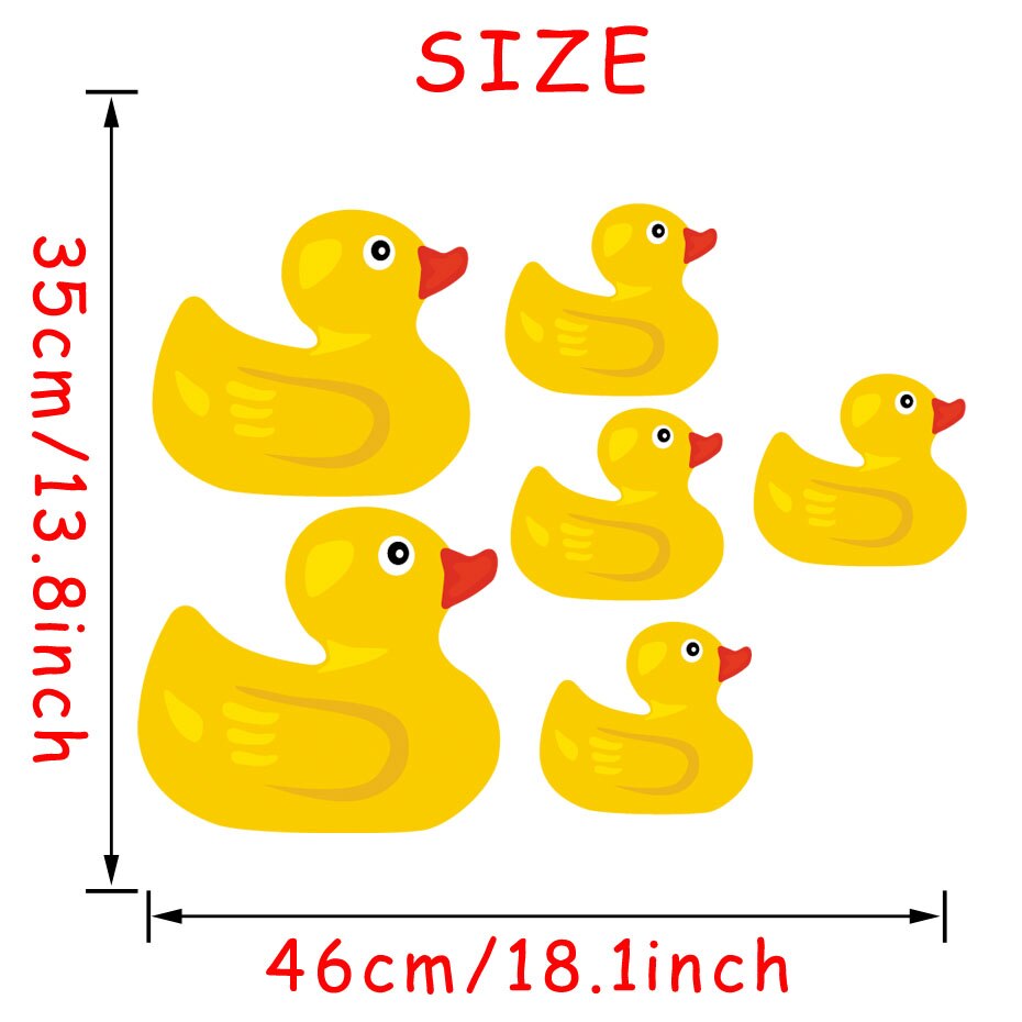 Rubber Yellow Duck Color Wall Stickers For Kids Ro... – Grandado