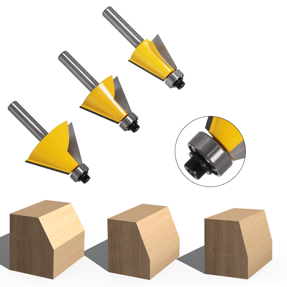 1pc 8MM Shank Afschuining Router Bit 15 22.5 30 Gr... – Grandado