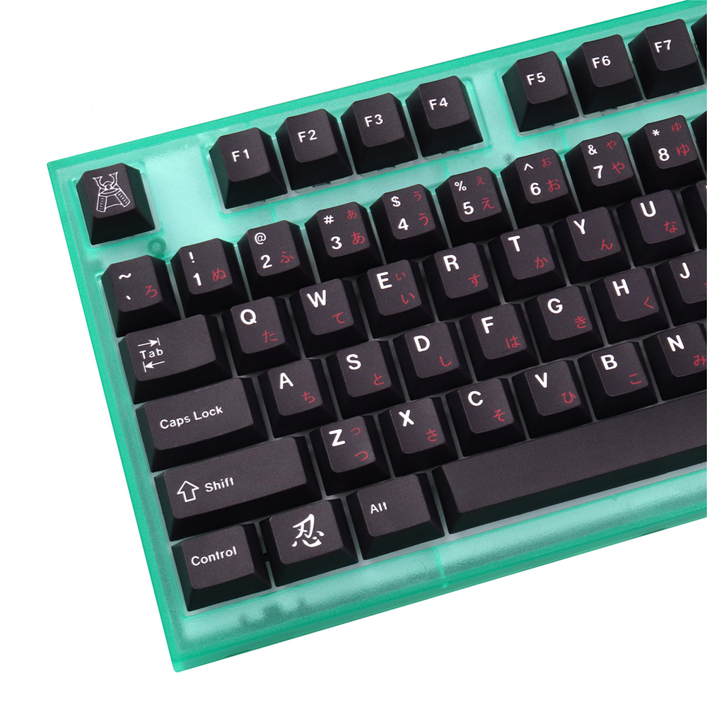 Black PBT Keycaps GMK Samurai 129 Keys Cherry Prof... – Grandado