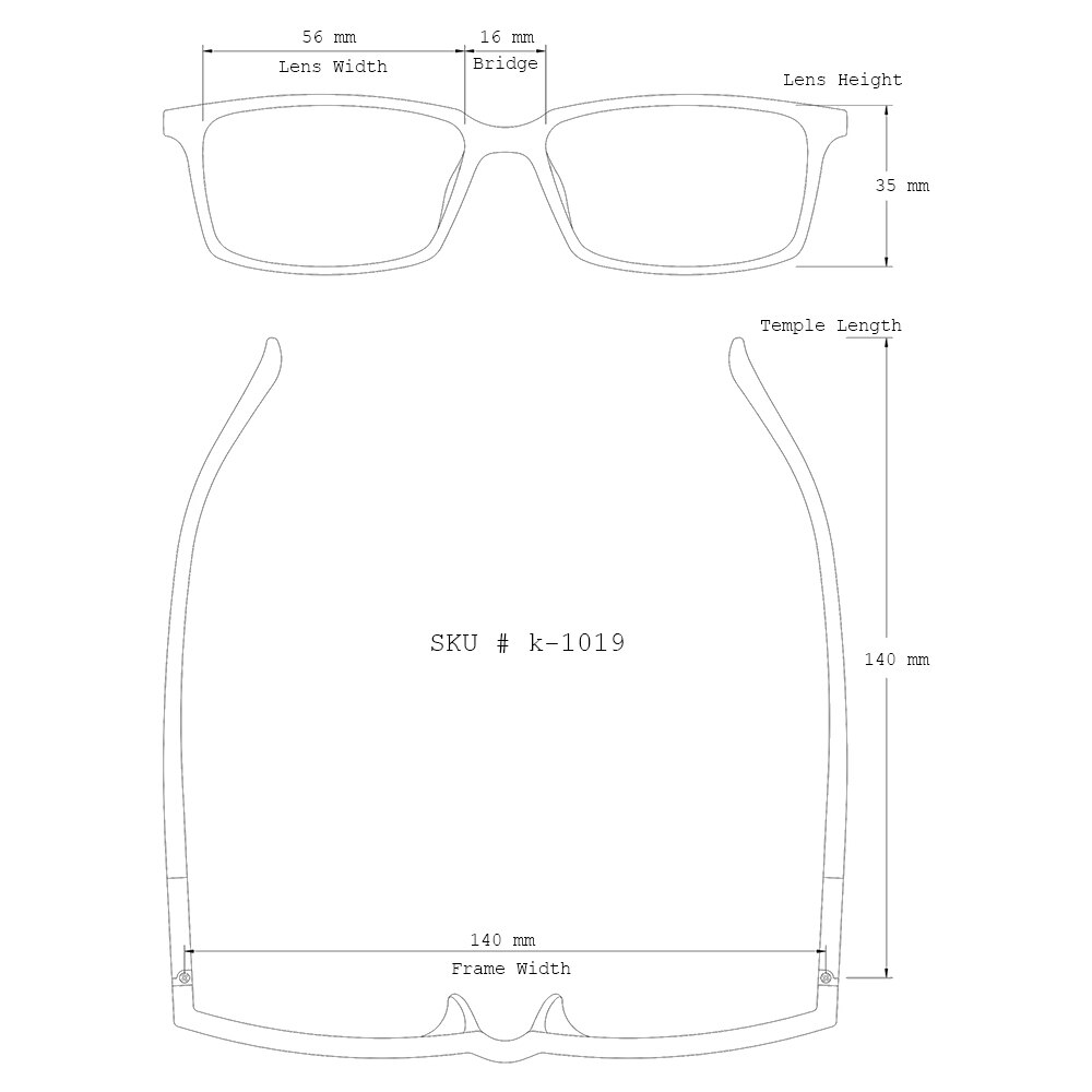 Men and Women Lightweight TR90 Spectacles Rectangu... – Grandado