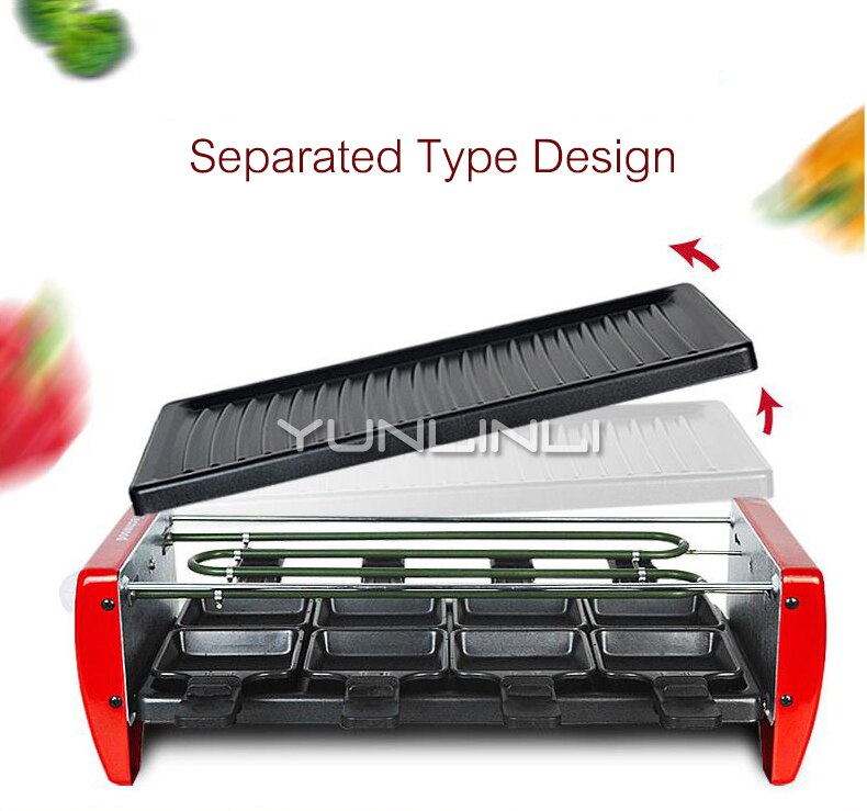 Smokeless Electric Raclette Grill Double Layers No... – Grandado
