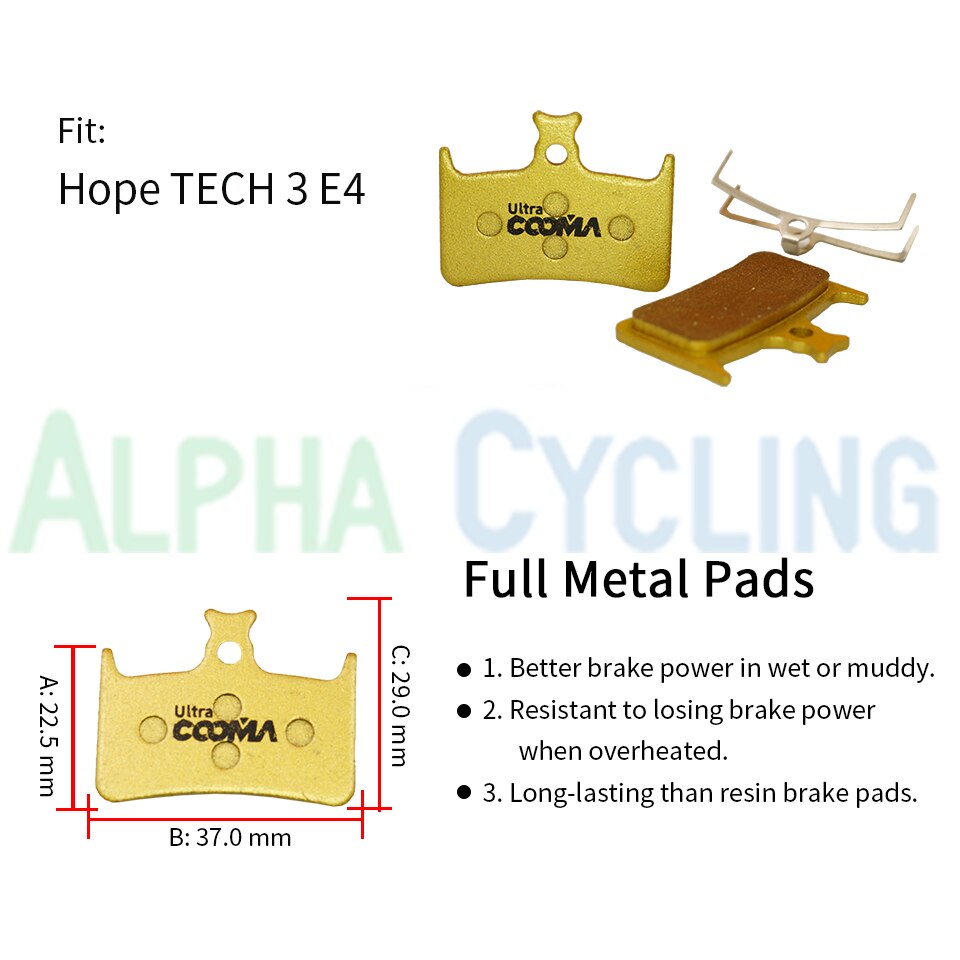 Bicycle Disc Brake Pads for Hope Tech Evo E4 V4 Hy... – Grandado