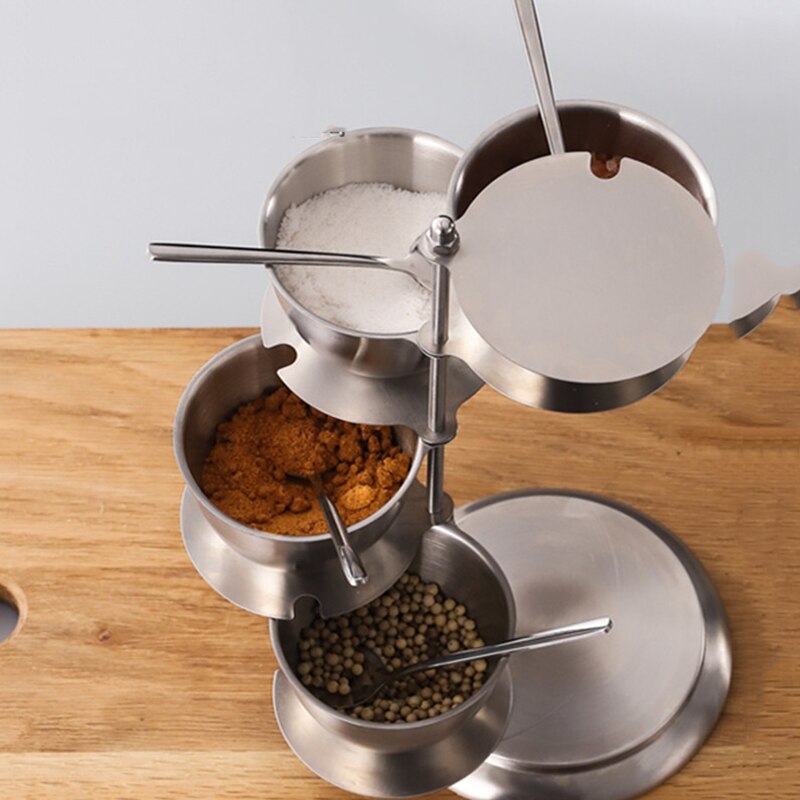 Stainless Steel Spice Jars Lid Cooking Dispenser S... – Grandado