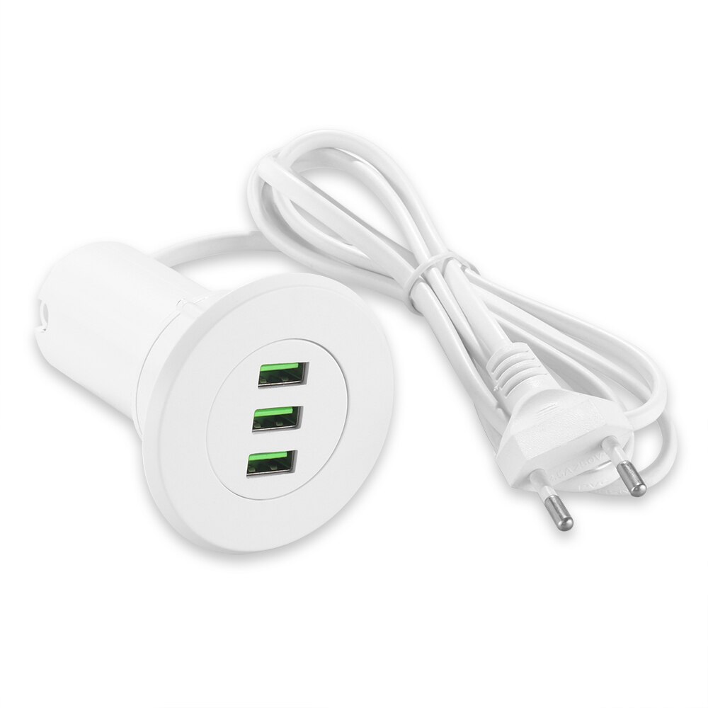 Three-USB Port Hub Grommet Desktop Hole USB Charge... – Grandado