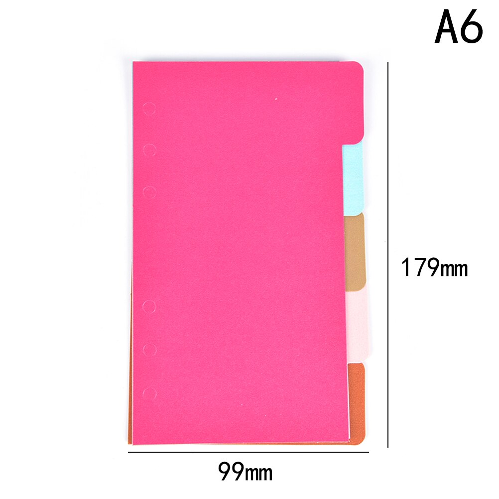 5 Sheets Binder Index Dividers A5 A6 Inner Page Or... – Vicedeal