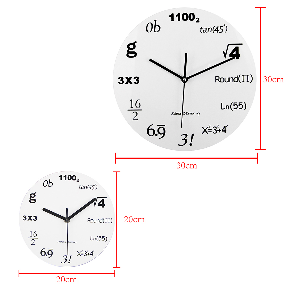 Wall Clock Acrylic Maths Equation Wall Clock Moder Vicedeal 2840