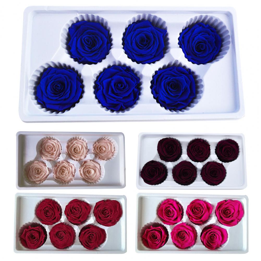 6PCs/Box Preserved Fresh Rose Flower Heads Class B... – Vicedeal