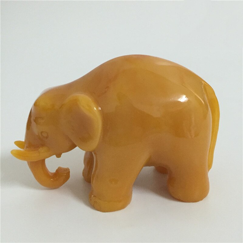Man-made Jade Stone Ornament Craft Carving Elephan... – Grandado