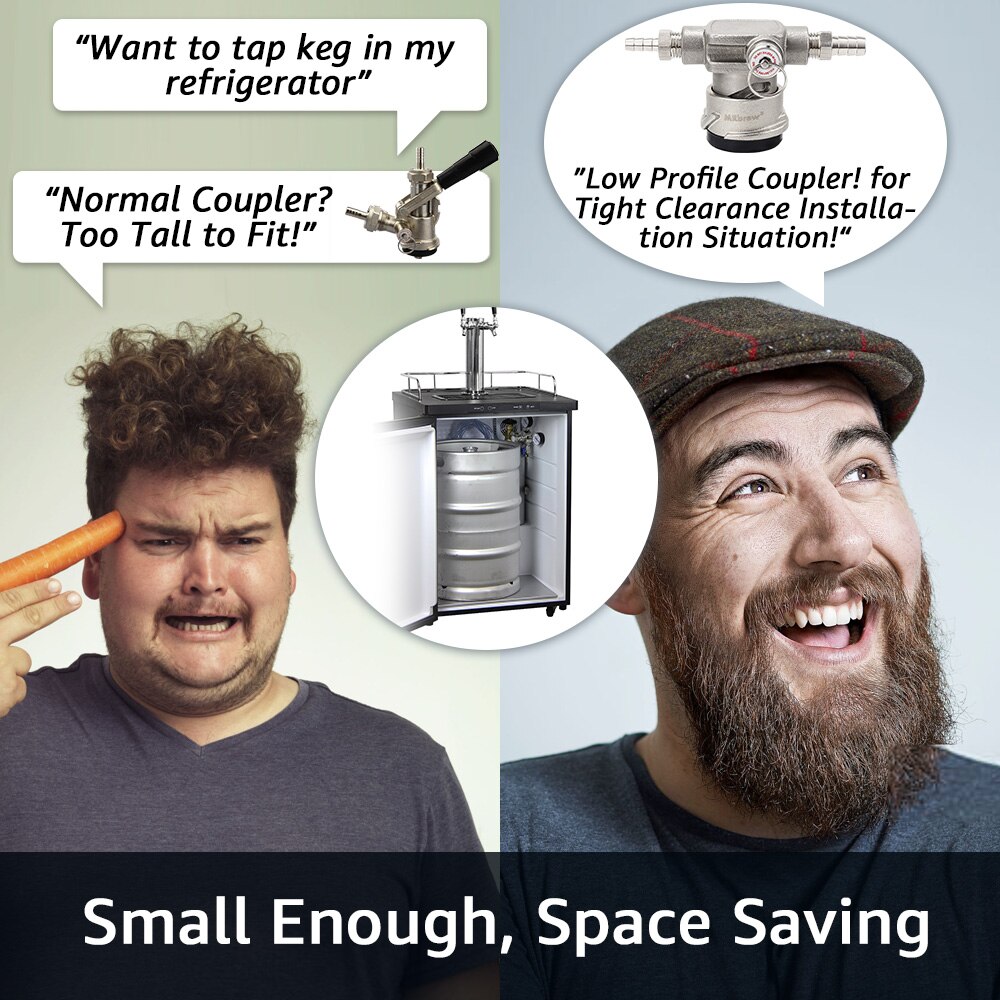 Low Profile "D" Type Keg Coupler, Flat Head Couple... – Vicedeal