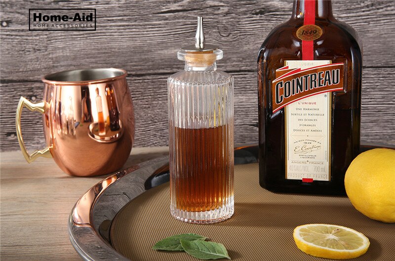 Bar Birdcage Dash Bottle 140ml Bitter Bottle Glass... – Grandado