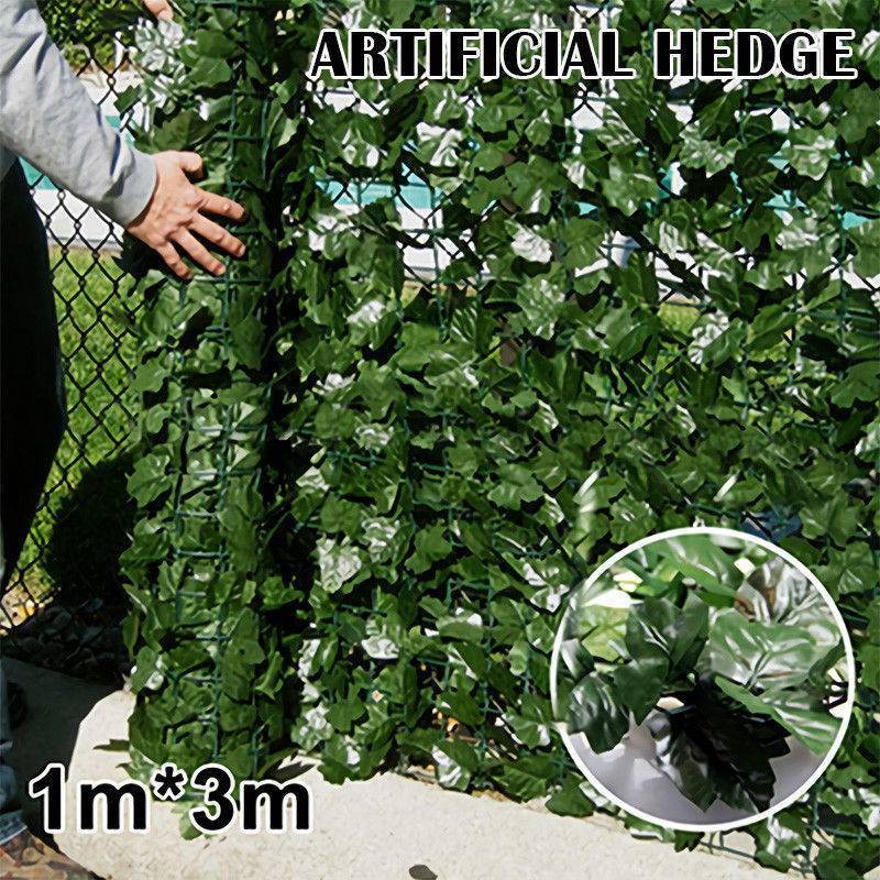 Newly 1*3m Artificial Ivy Leaf Hedge Panels Screen... – Grandado