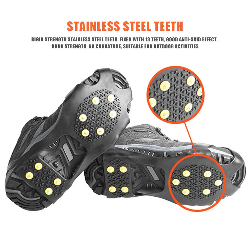 10 Studs Universal Ice Snow Shoe Spiked Grips Clea... – Grandado