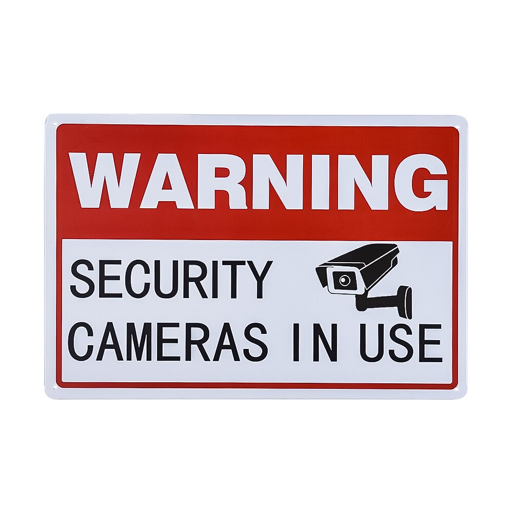 Vintage Metal Sign Warning Video Surveillance Secu... – Vicedeal