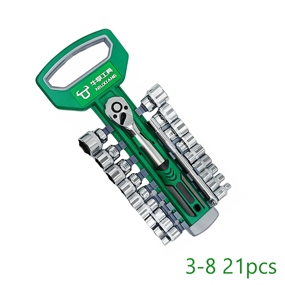12//29/21pcs Socket Ratchet Handle Wrench Set 1/4"... – Grandado