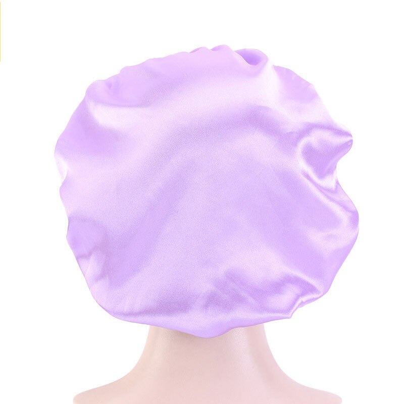 Satin Silk Nightcap Sleep Button Elastic More styl... – Vicedeal