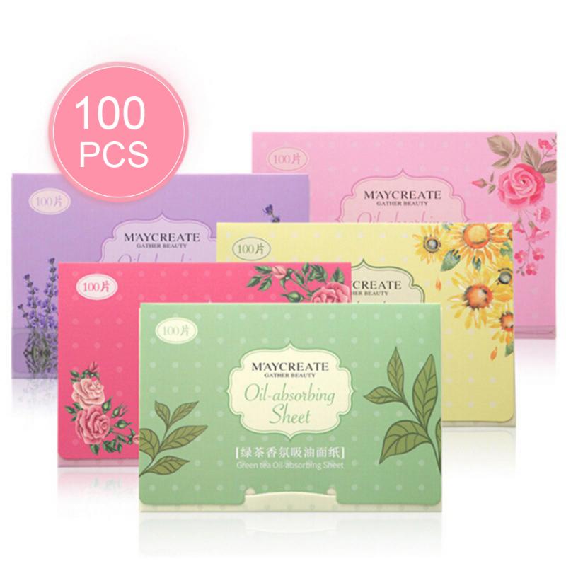 100Sheets/pack Facial Oil Blotting Sheets Face Oil... – Grandado
