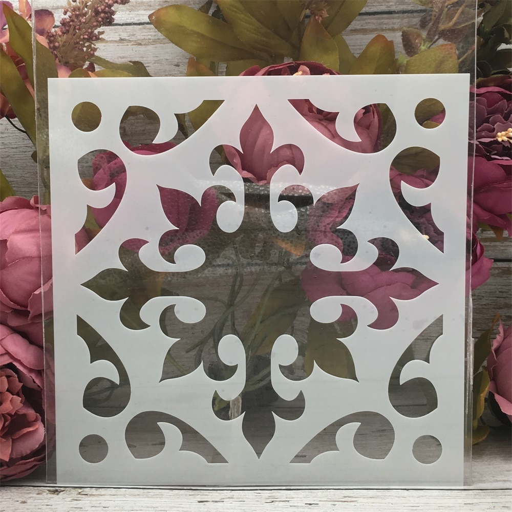 16Pcs/Set 20*20cm Square Flower Hex Geometry DIY L... – Vicedeal