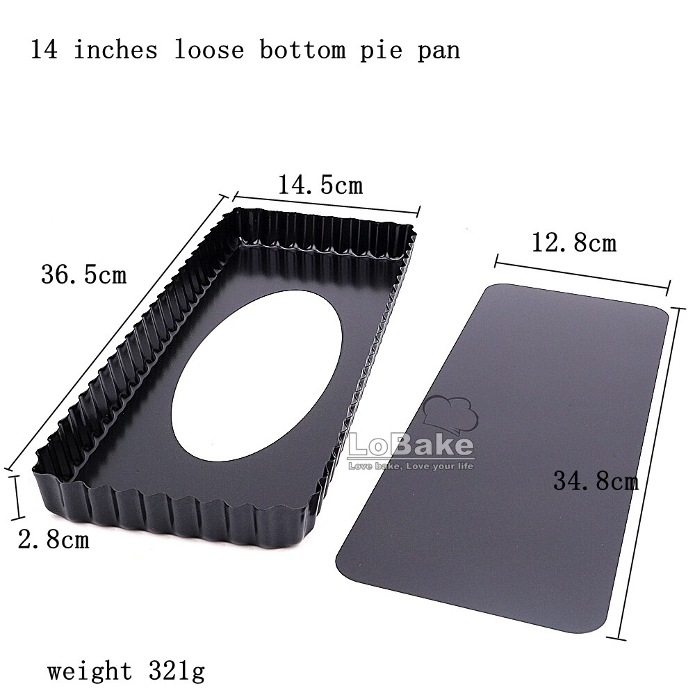 14 inches rectangle shape loose bottom aluminium c... – Grandado