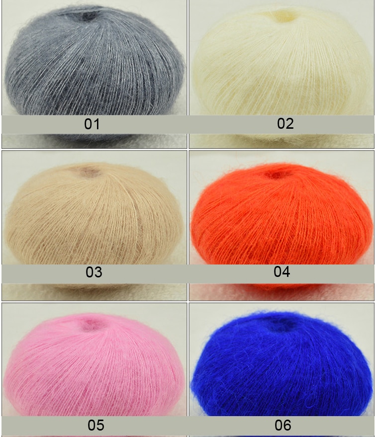 10balls*25g natural soft cashmere mohair yarn fibe... – Grandado