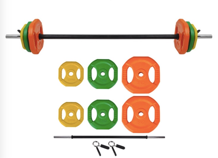 Color rubberized aerobics barbell exercise class b... – Vicedeal