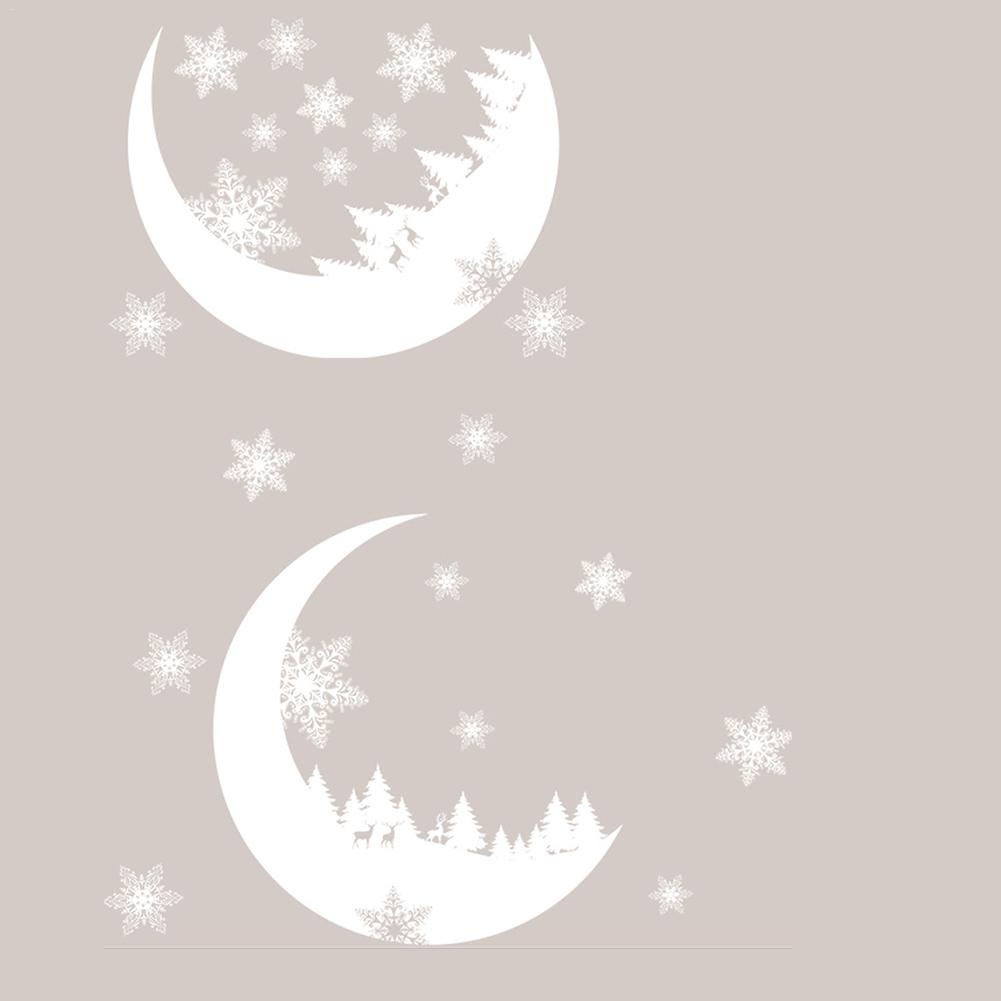 Christmas Snow Moon Wall Stickers Window Glass Sec... – Grandado