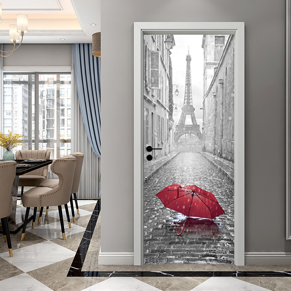 Modern 3D Door Sticker Wall Decal Mural Wallpaper ... – Vicedeal