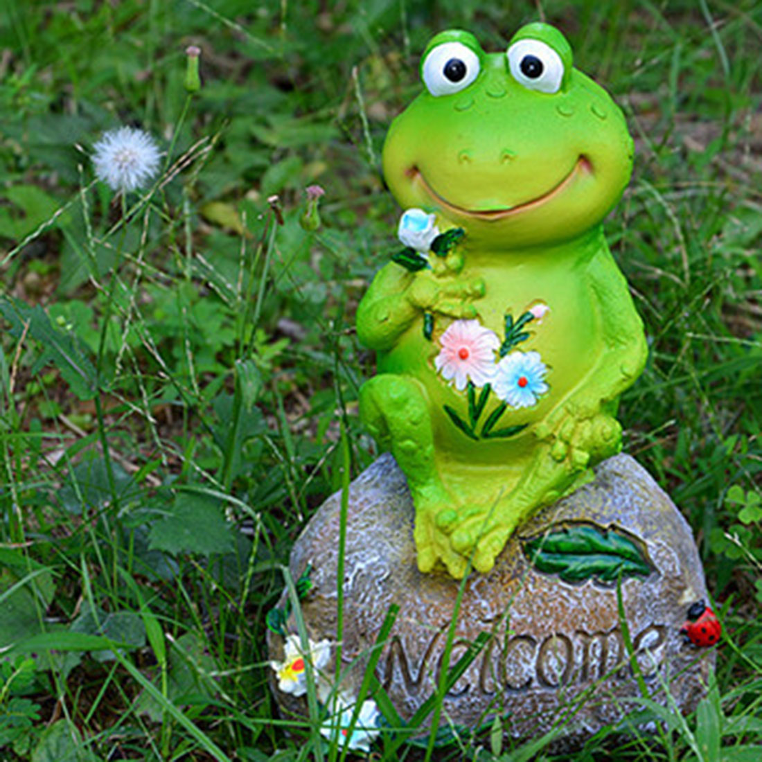 Cute Resin Statue Garden Store Decorative Frog Scu... – Grandado