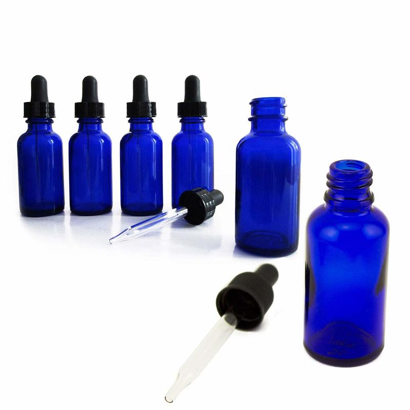 Essential Oil Bottles Blue Glass Bottles with Glas... – Grandado