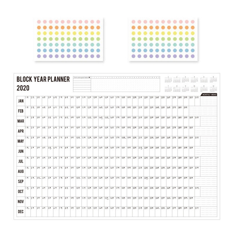 Kalender Jaar Planner Dagelijkse Plan Papier Muur ... – Vicedeal